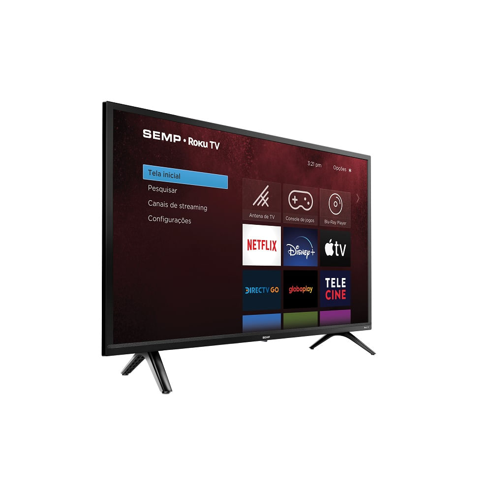 Smart TV Semp 43” HD Roku Wifi Dual Band 43R5500 - Bivolt | Friopecas ...