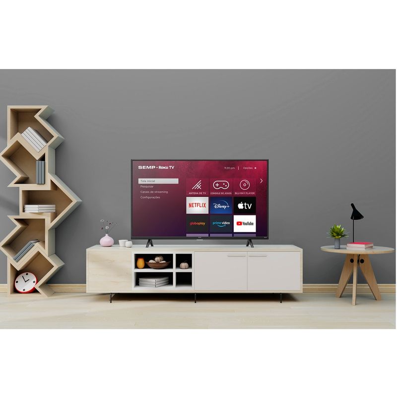 Smart TV Semp 43” HD Roku Wifi Dual Band 43R5500 - Bivolt | Friopecas ...