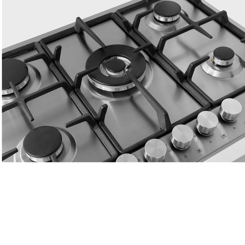 Cooktop a Gás Invita 5 Bocas 70cm Inox - Bivolt | Friopecas.com.br ...