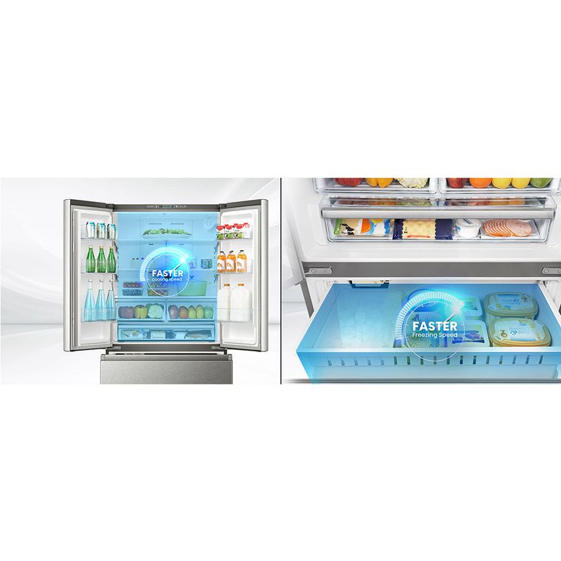Refrigerador Hisense 520 Litros French Door Inox BCD-543W - 127 Volts ...