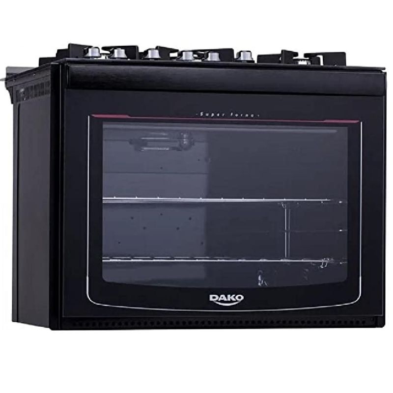 Fogão de Embutir Dako 5 Bocas Turbo Glass Preto – Bivolt | Friopecas.com.br