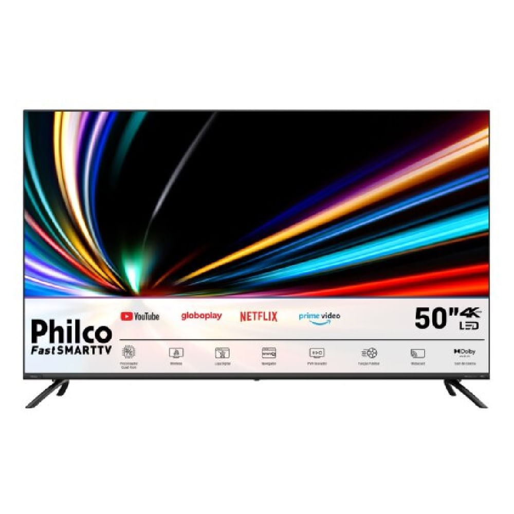 Smart TV Philco 50" 4K LED Dolby Audio PTV50G70SBLSG - Bivolt ...